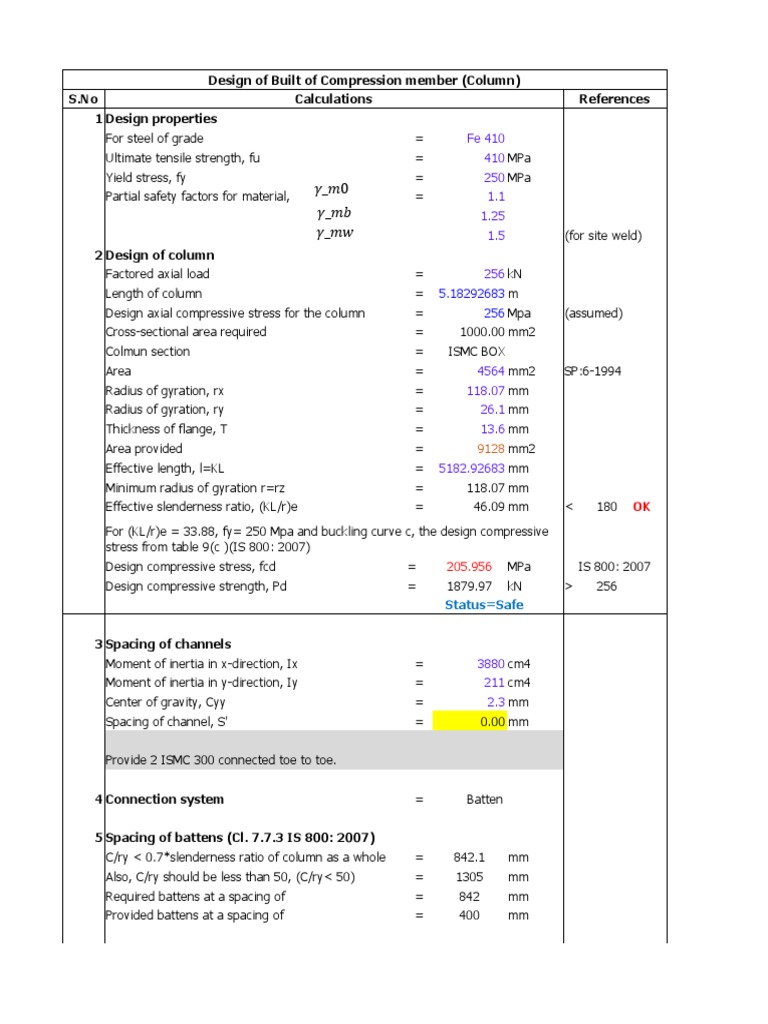 Structural Column Design Guide | PDF | Strength Of Materials | Screw