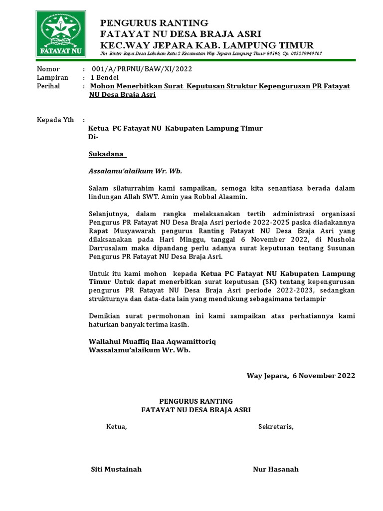 PERMOHONAN SK PAC (Autosaved) y | PDF