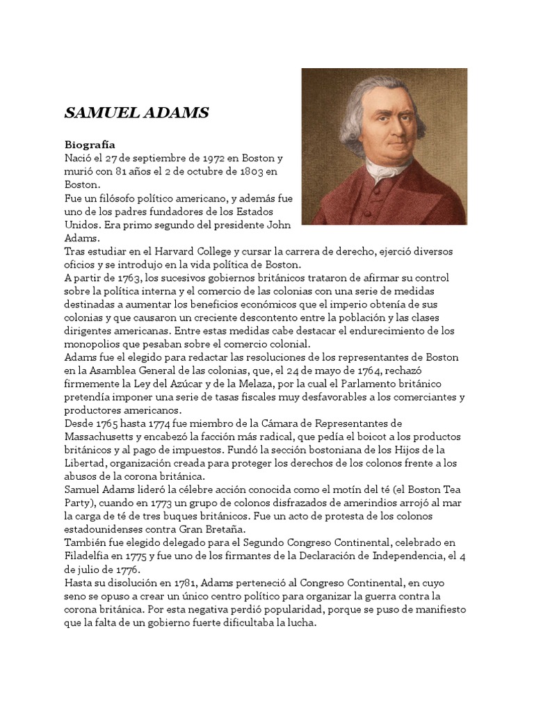 Samuel Adams | PDF | Gobierno