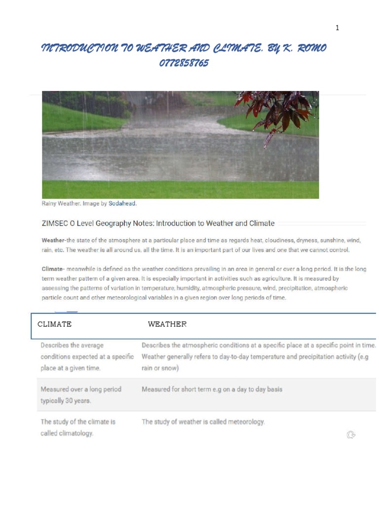 Introduction to Weather and Climate | PDF