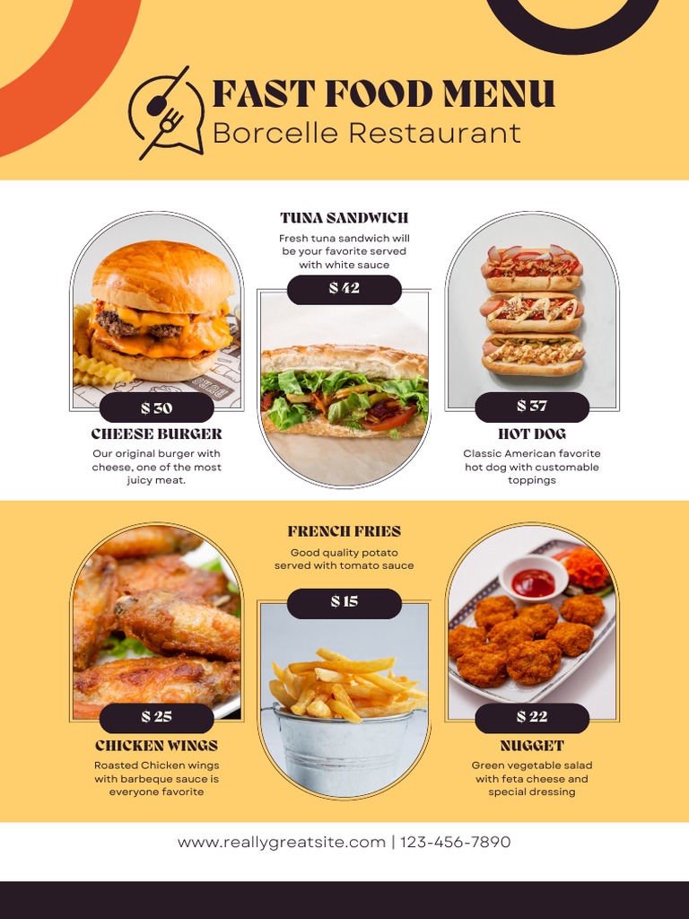 Burger Menu | Download Free PDF | Sauce | Hamburgers