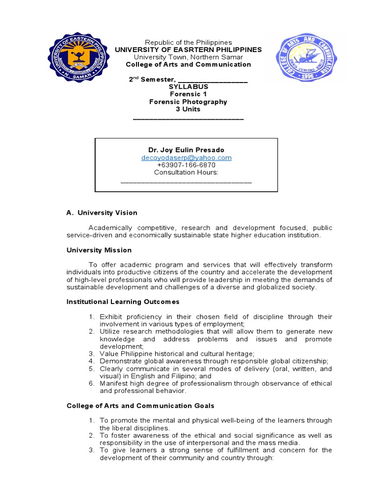 Sample Syllabus OBE | Download Free PDF | Camera | Camera Lens