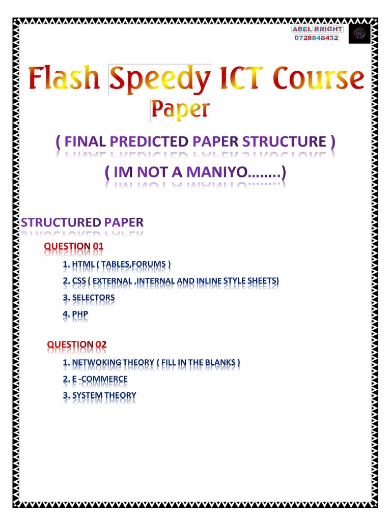Ict Predicted Paper Structure 2022 Al | PDF