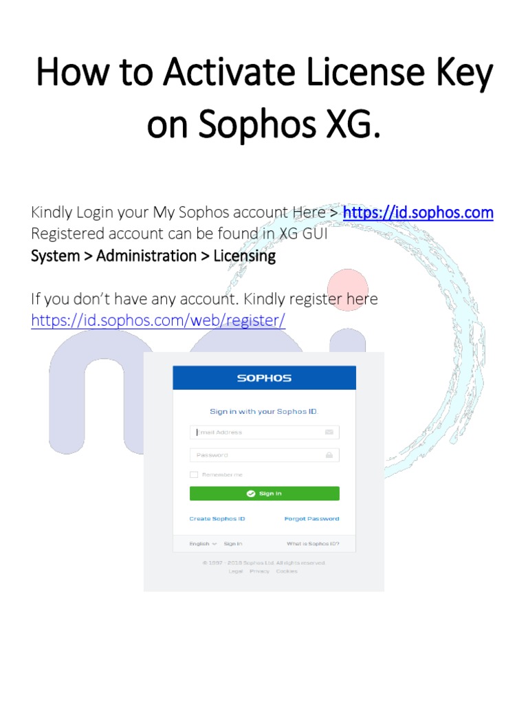 Sophos XG - MySophos Registration & Activation of License | PDF