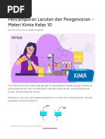 Konsentrasi Larutan, Rumus, Satuan Dan Cara Membuat | PDF