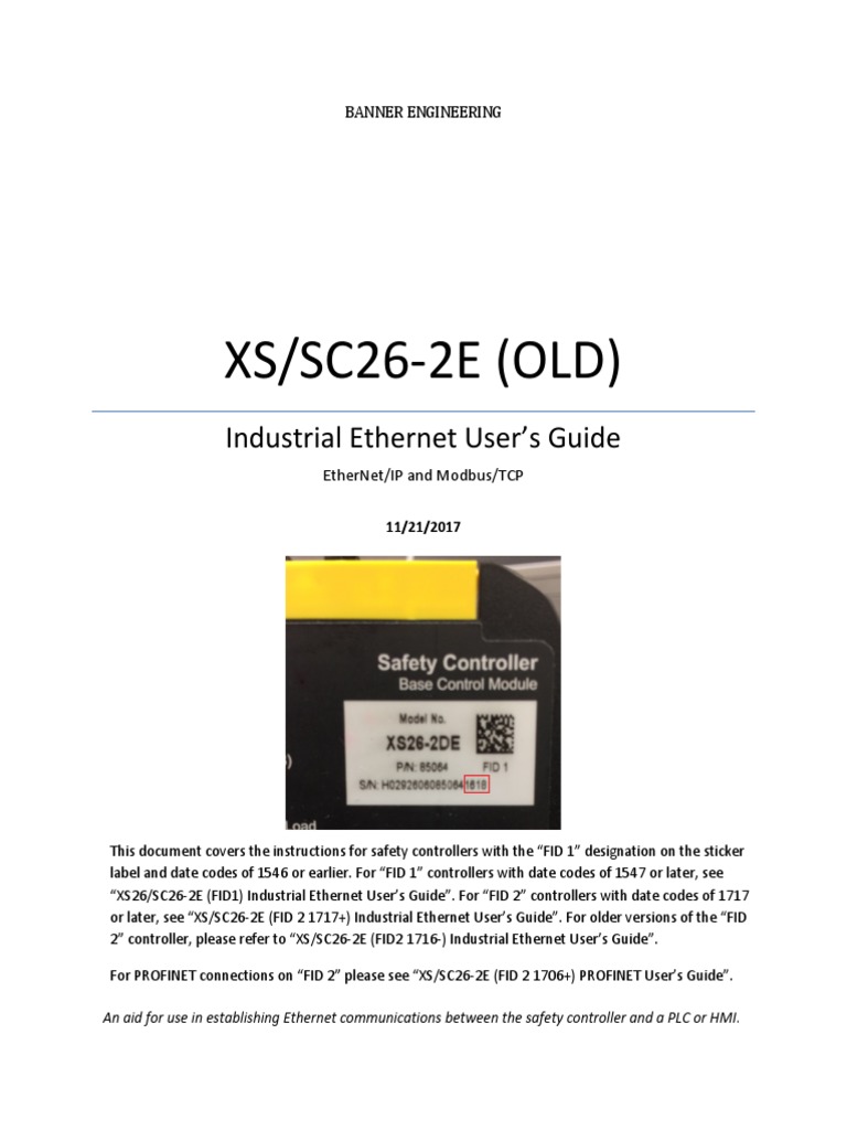 XS26 - 2E OLD Industrial Ethernet Users Guide 11 - 21 - 17 | PDF | Integer (Computer Science ...