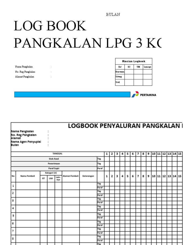 LOGBOOK PANGKALAN LPG | PDF