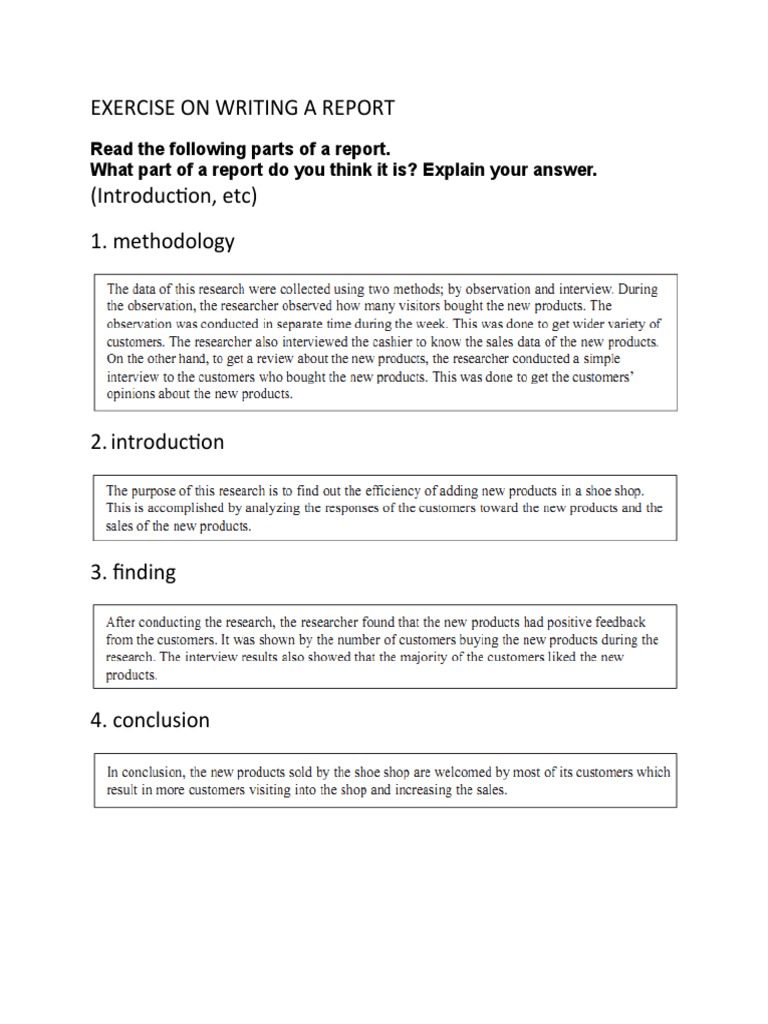 Writing A Report | PDF