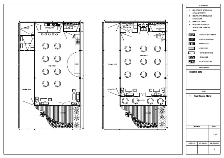 Denah Cafe (1) Rencana CCTV | PDF