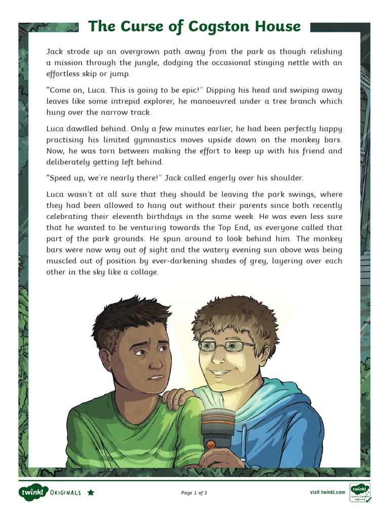 The Curse of Cogston House Differentiated Reading Comprehension ...