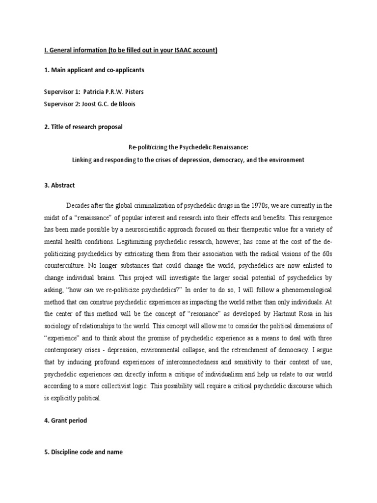Mateo Revised ASCA:NWO Proposal | PDF | Experience | Psychedelic Drugs