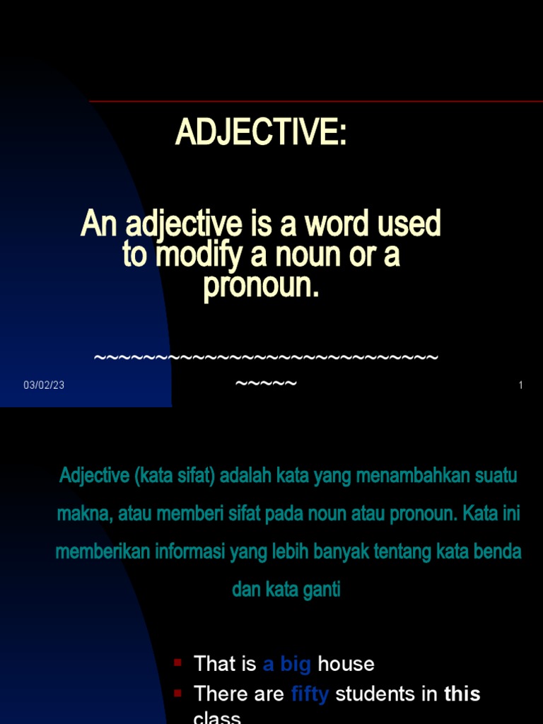 Adjective | PDF
