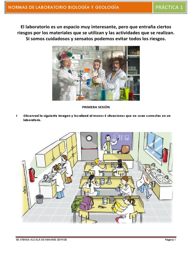 Práctica 1. Normas de Seguridad y Funcionamiento de Laboratorio | PDF | Laboratorios | Agua