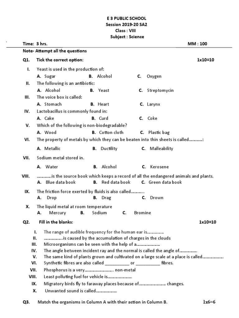 Science VIII FA4 | PDF | Chemical Substances | Nature