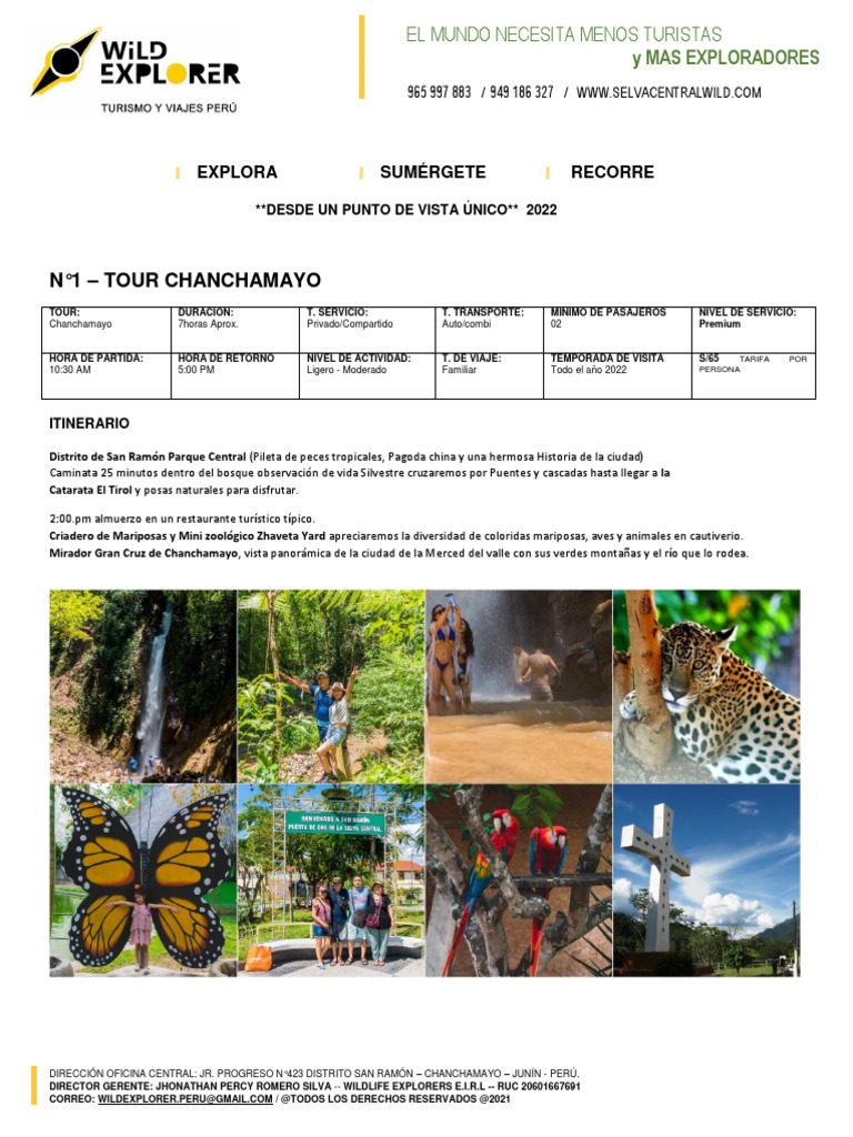 11 Tours Full Days Wild Explorer 2022 Oficial | PDF | Viajes y turismo