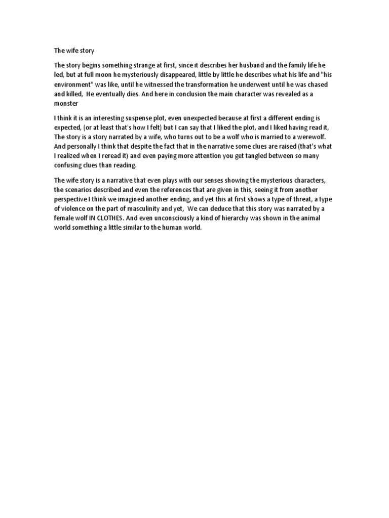 The Wife Story | PDF