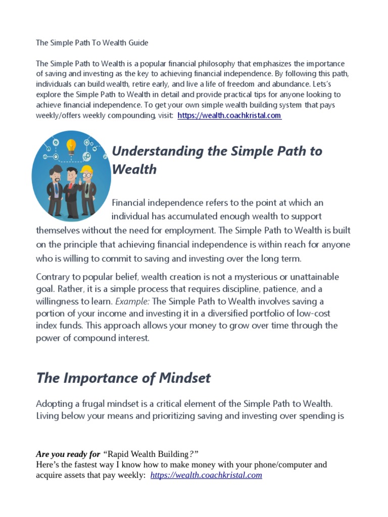 The Simple Path To Wealth | PDF | Investing | Index Fund