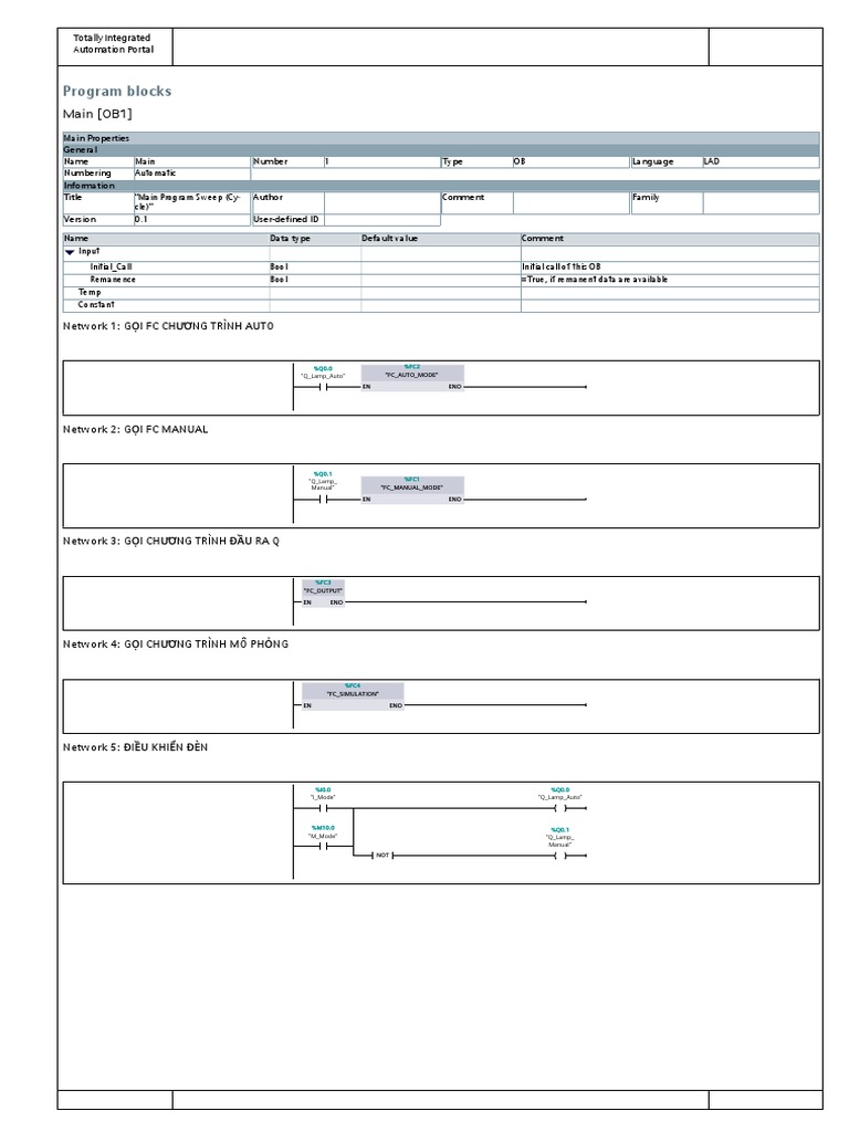 Program Blocks: Main (OB1) | Download Free PDF | Information Technology ...