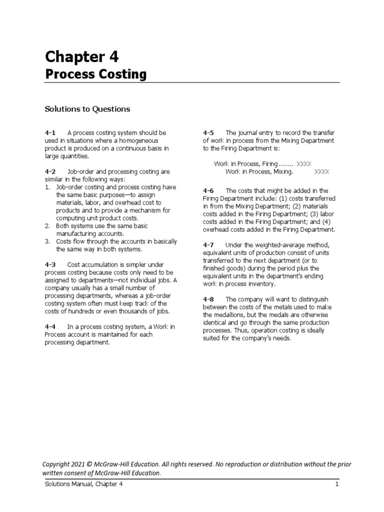 ch.4 Managerial Accounting 17e | PDF | Inventory | Management Accounting