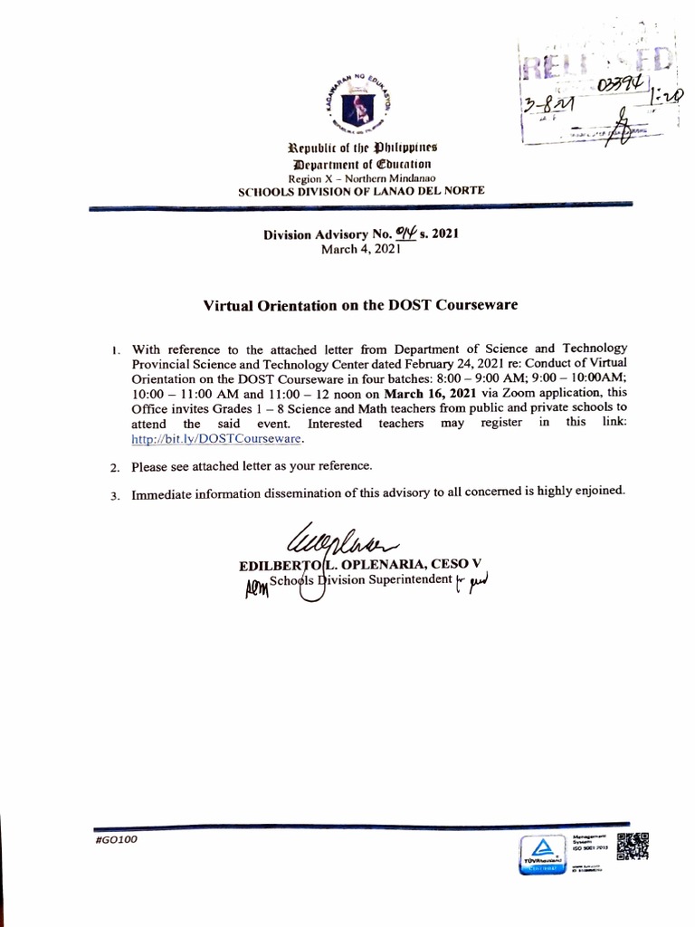 Virtual DOST Courseware Orientation | PDF | Computing | Communication