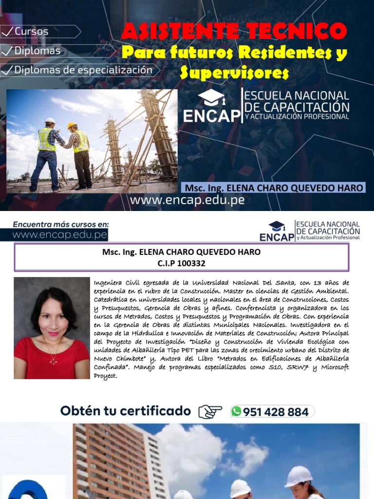 Encap-Asistente Tecnico | PDF | Contratista general | Ingeniero civil