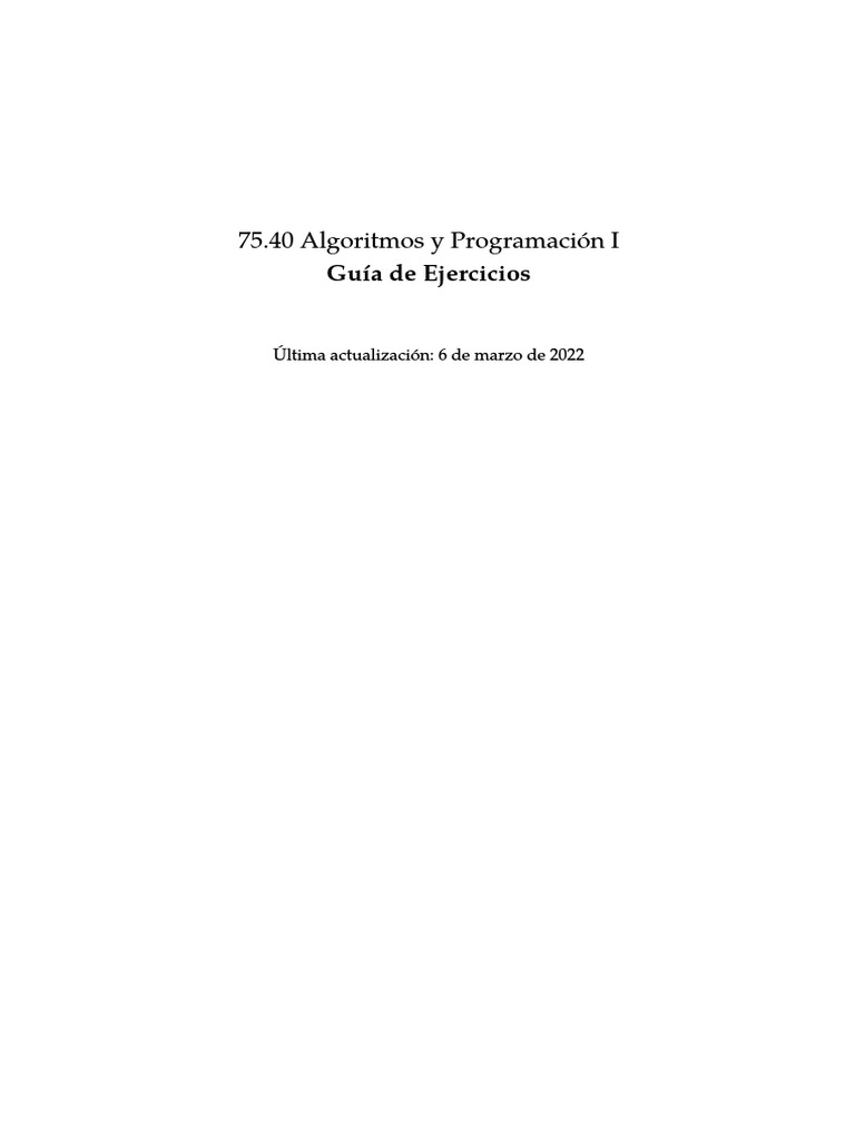 Guía de Ejercicios de Algoritmos en Python | PDF | Impresora ...