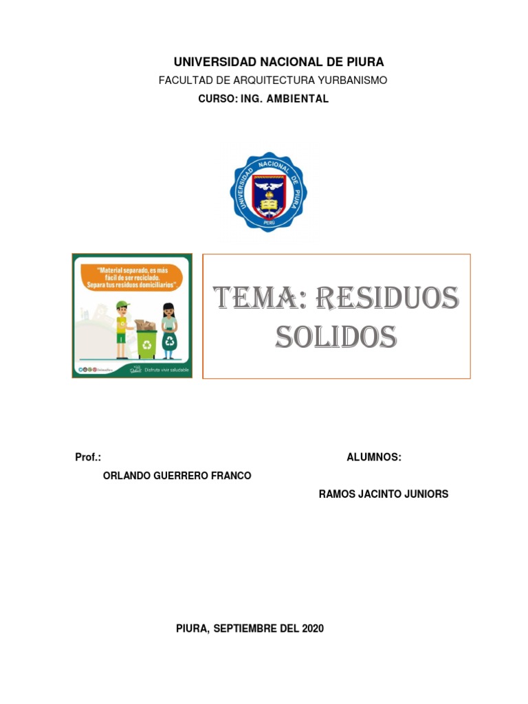 RESIDUOS SOLIDOS | PDF