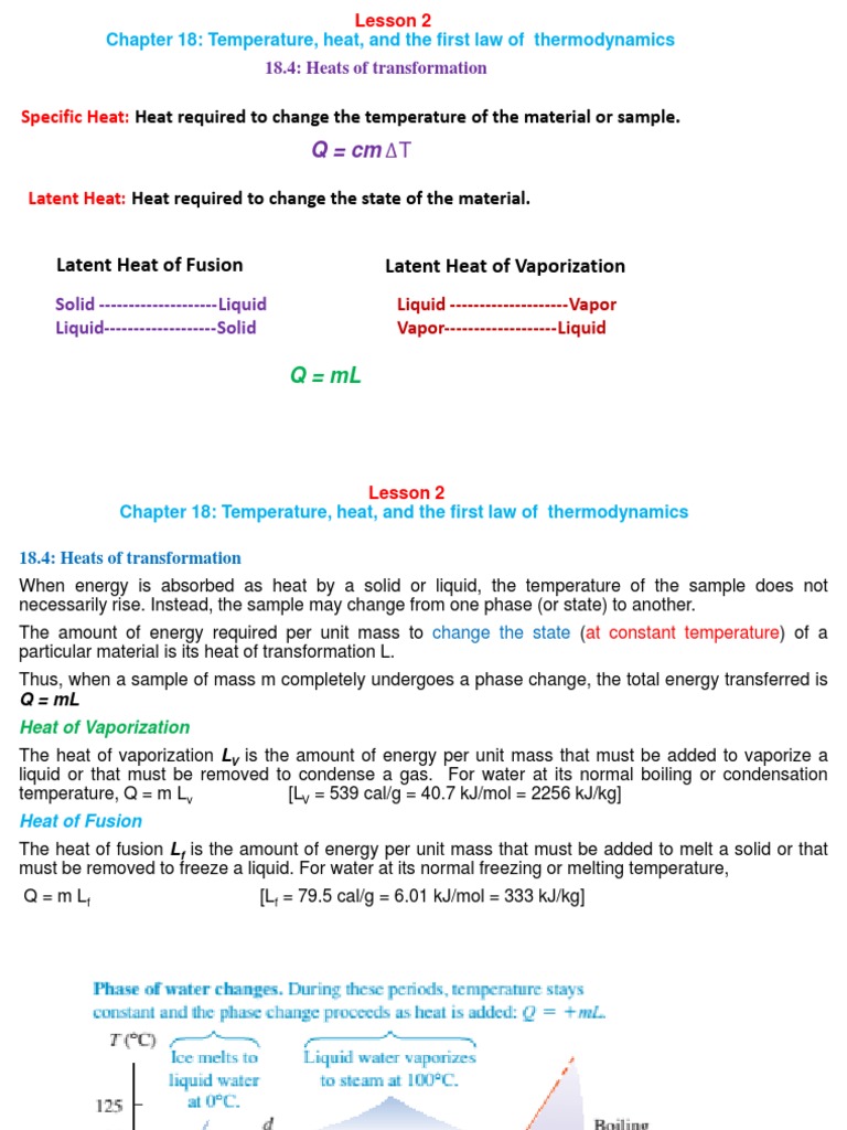 Lesson 2 Phy2 Mid | Download Free PDF | Latent Heat | Heat
