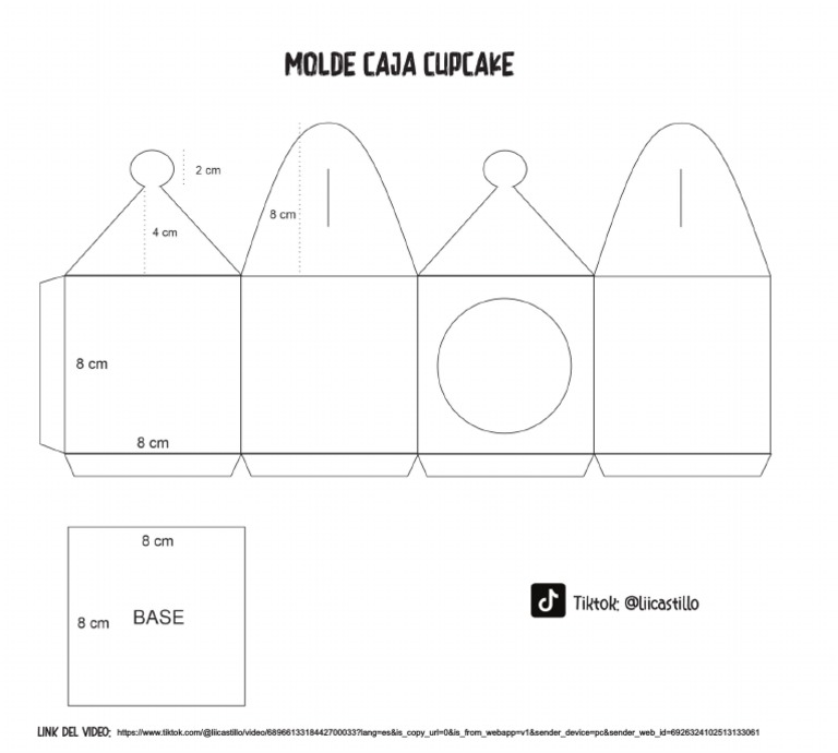Molde Caja Cupcake Pdf
