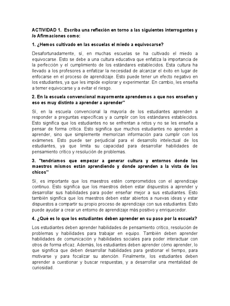 Actividades Modulo 1 | PDF | Plan de estudios | Enseñando Actividades Modulo 1 | PDF | Plan de estudios | Enseñando