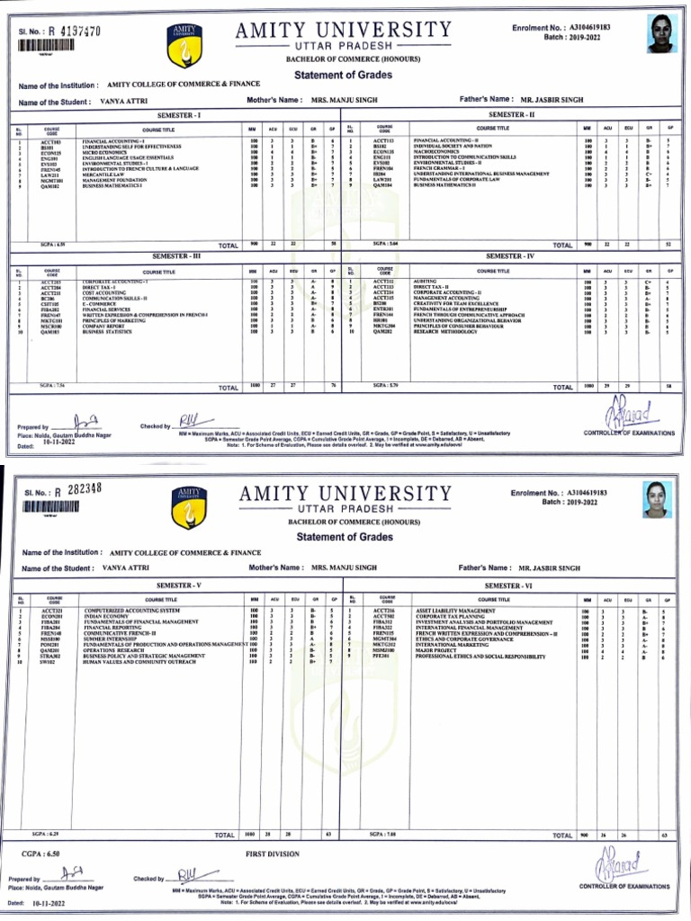 Marksheets | PDF | Business Economics | Financial Economics