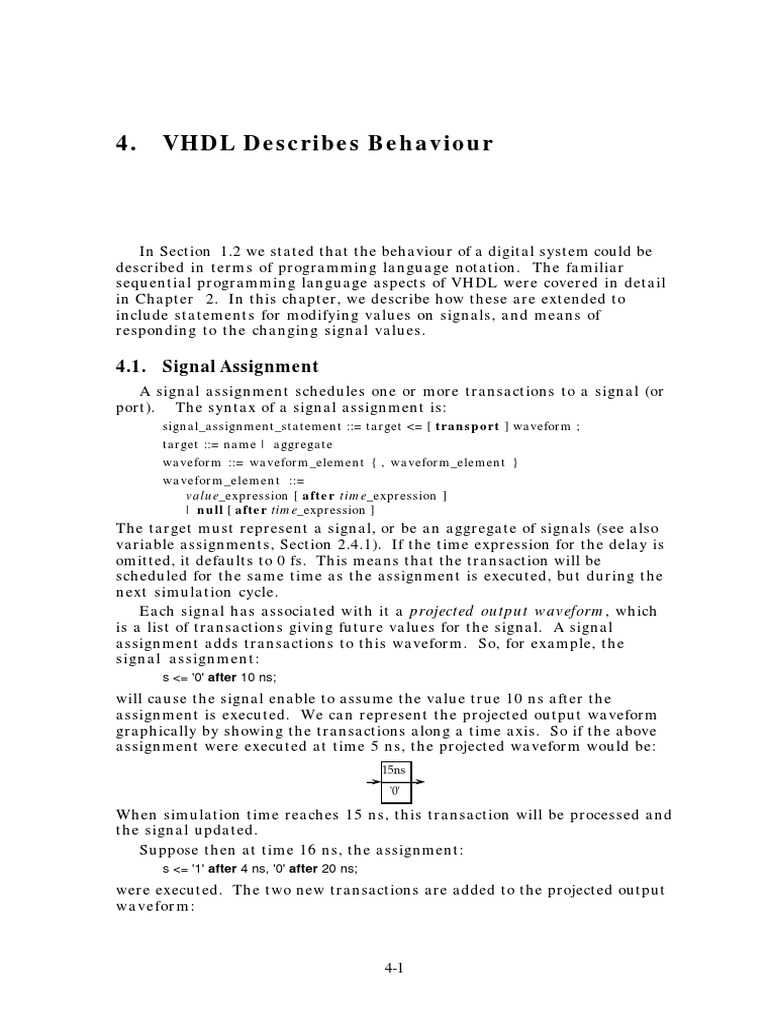 VHDL Cookbook 4 | PDF | Vhdl | Computer Programming VHDL Cookbook 4 | PDF | Vhdl | Computer Programming