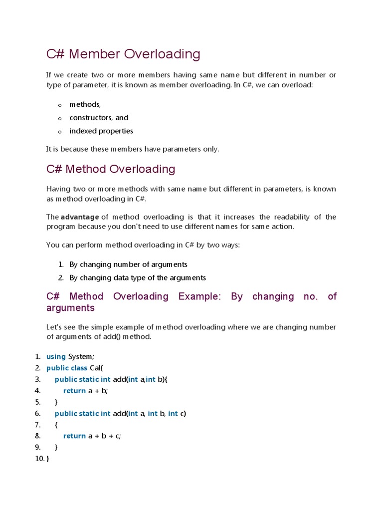 Method Overriding | PDF | Method (Computer Programming) | C Sharp (Programming Language)