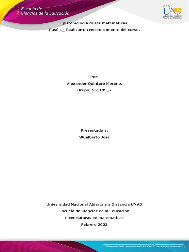 Paso 1_Alexander Quintero_7 | PDF | Matemáticas | Aprendizaje