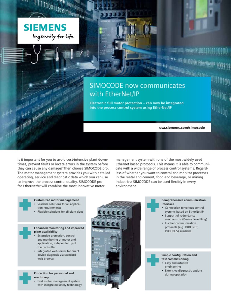 ANSI LV MCC SIMOCODE Ethernet | Download Free PDF | Ethernet | Computer ...