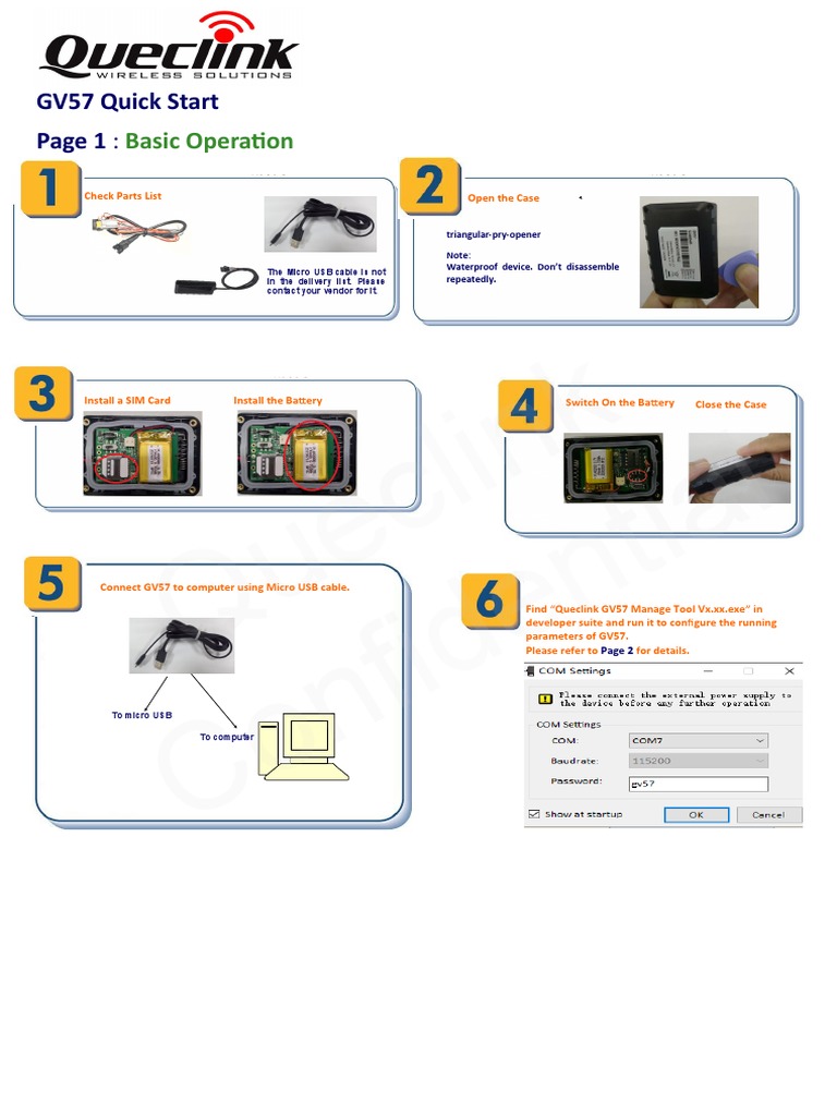 GV57 Quick Start | PDF | Usb | Port (Computer Networking)