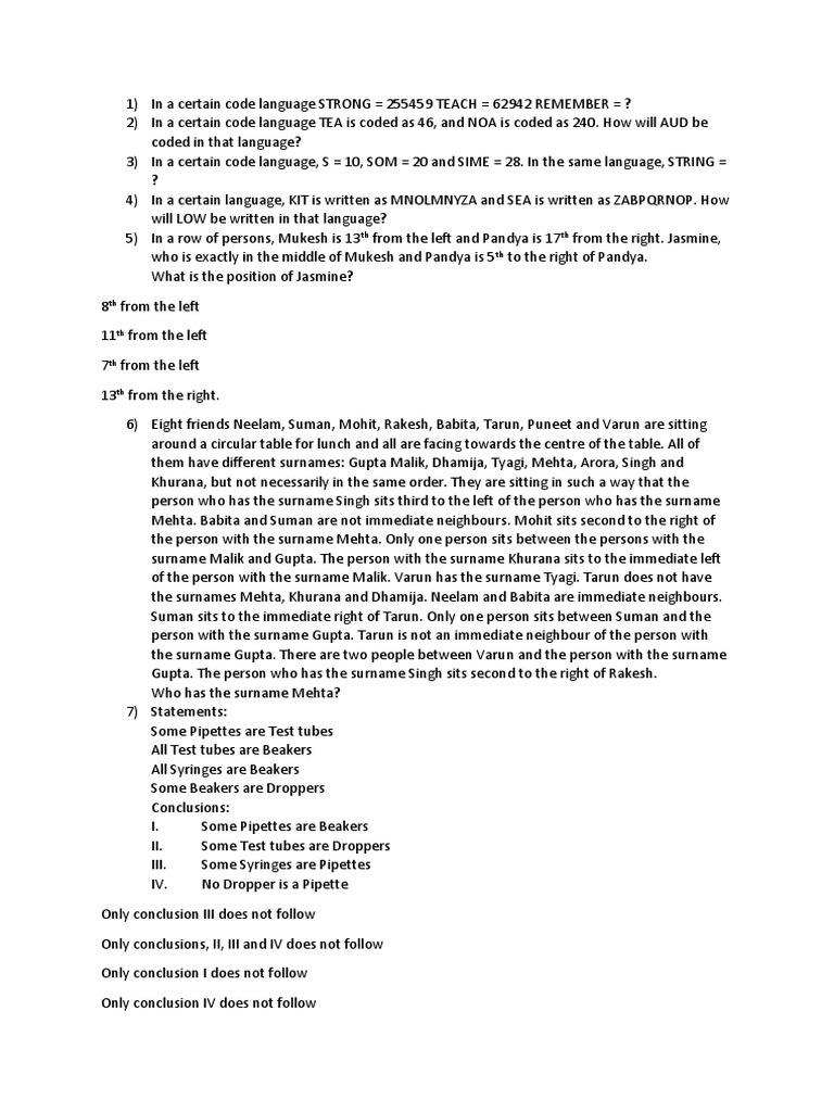 2022 Advanced Reasoning | Download Free PDF | Laboratories | Laboratory ...