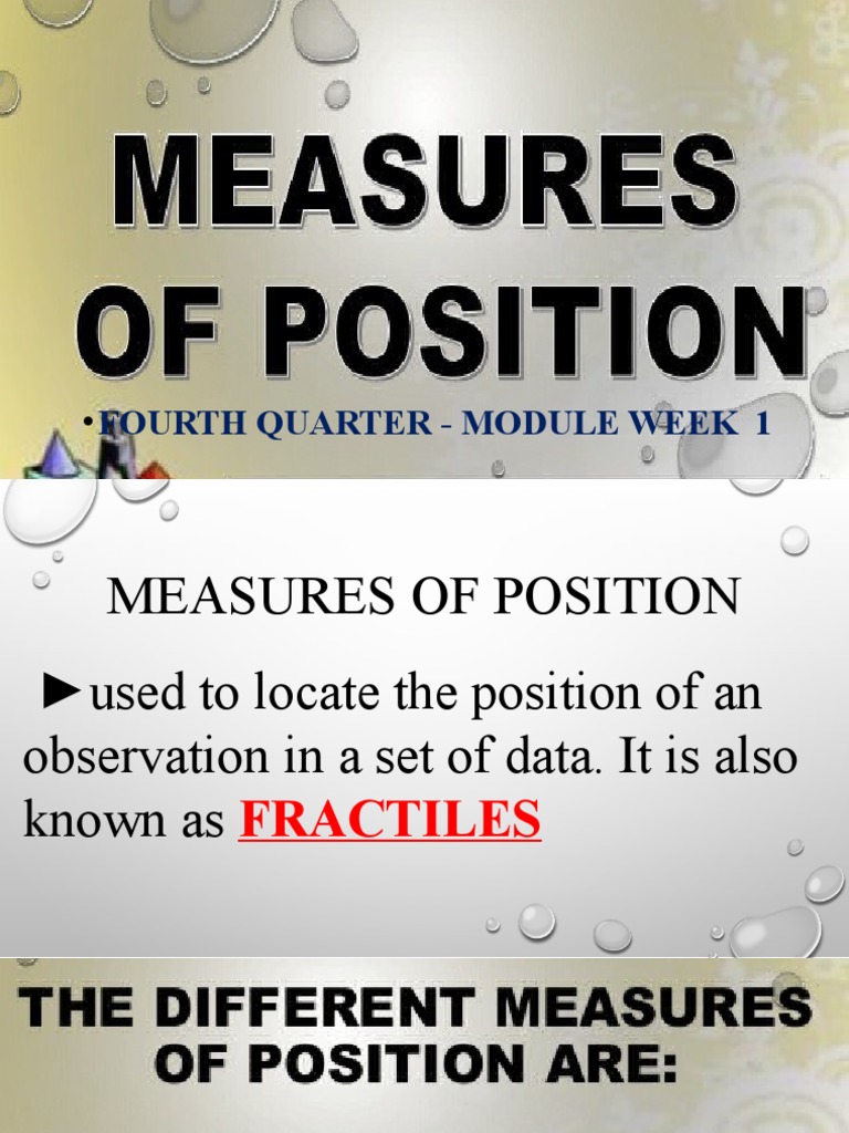 Measures Of Position Definition
