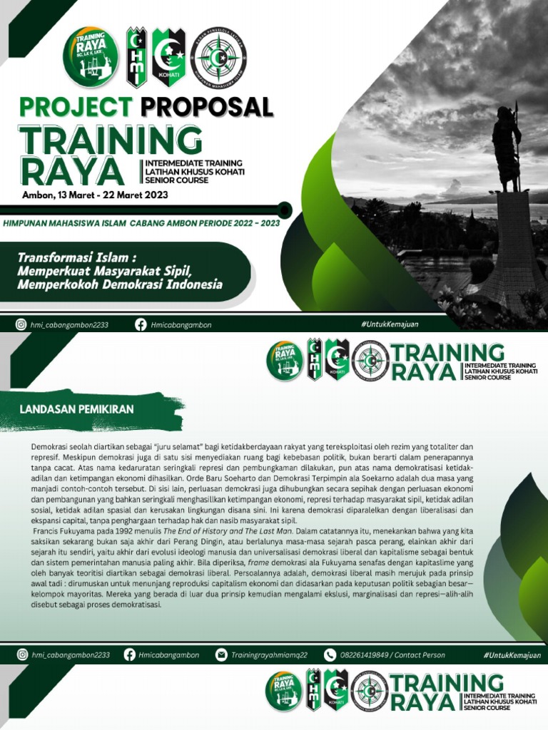 Project Proposal Training Raya Hmi Cabang Ambon 2023 | PDF | Sains & Matematika