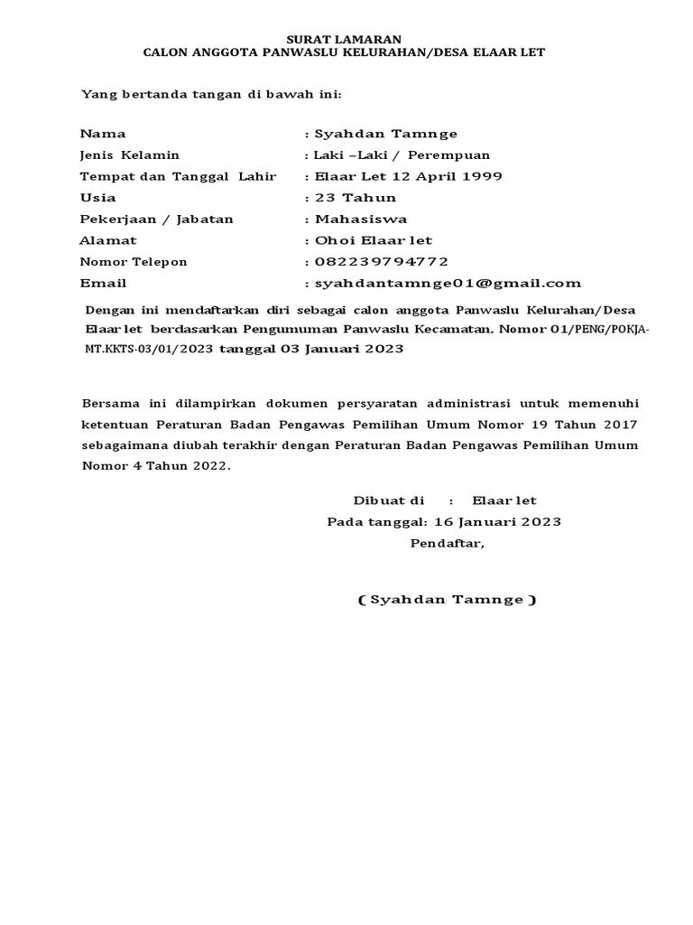 Format Lampiran | PDF