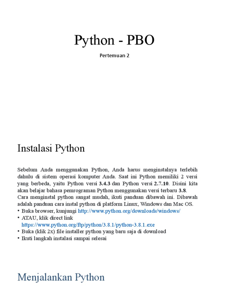 Python - PBO | PDF