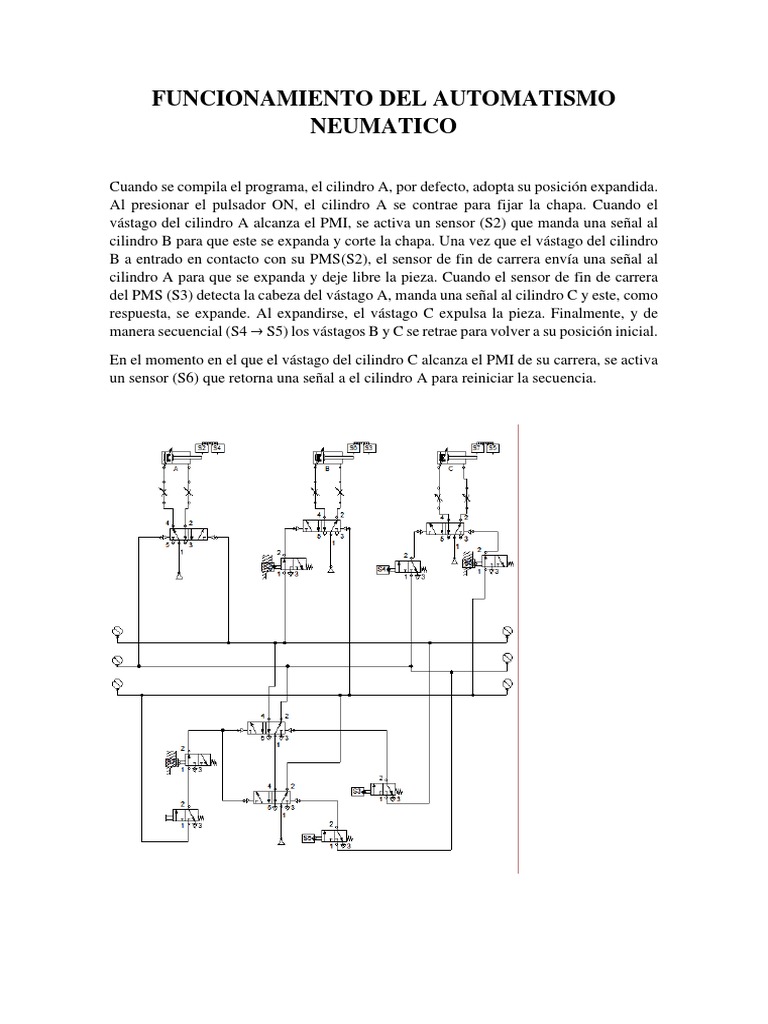 Funcionamiento Del Automatismo Neumatico | PDF