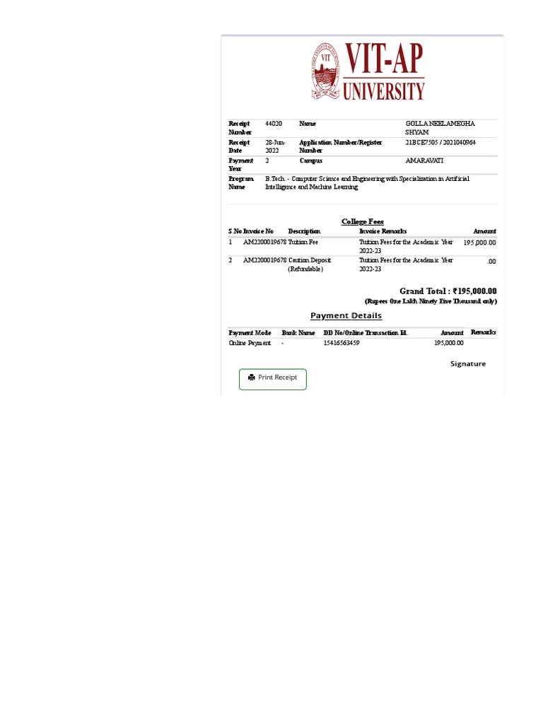 Https:/vtop2 Vitap Ac In/vtop/initialprocess | PDF
