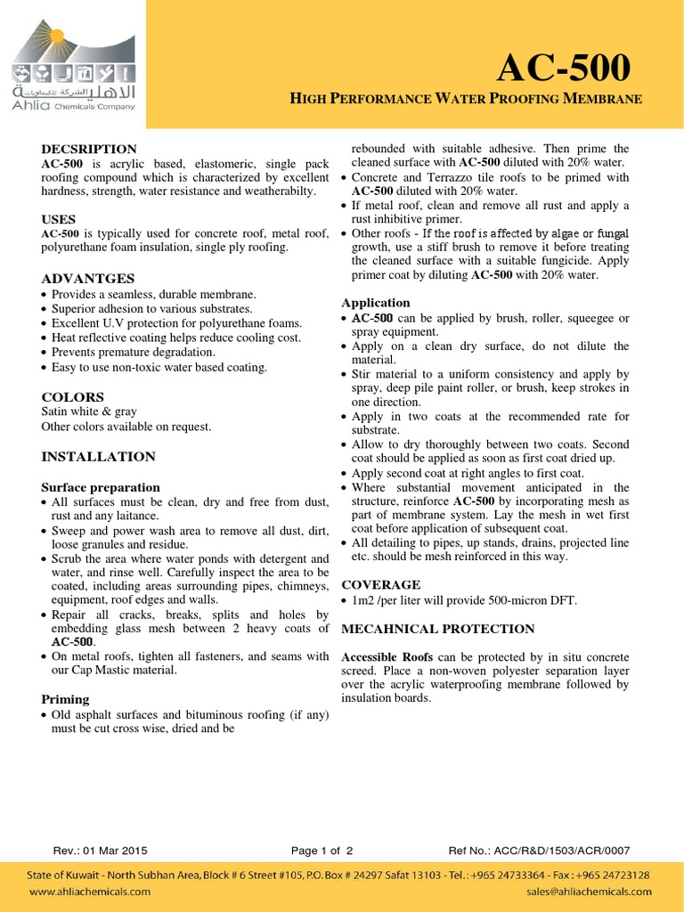 Ac 500 | PDF | Roof | Coating
