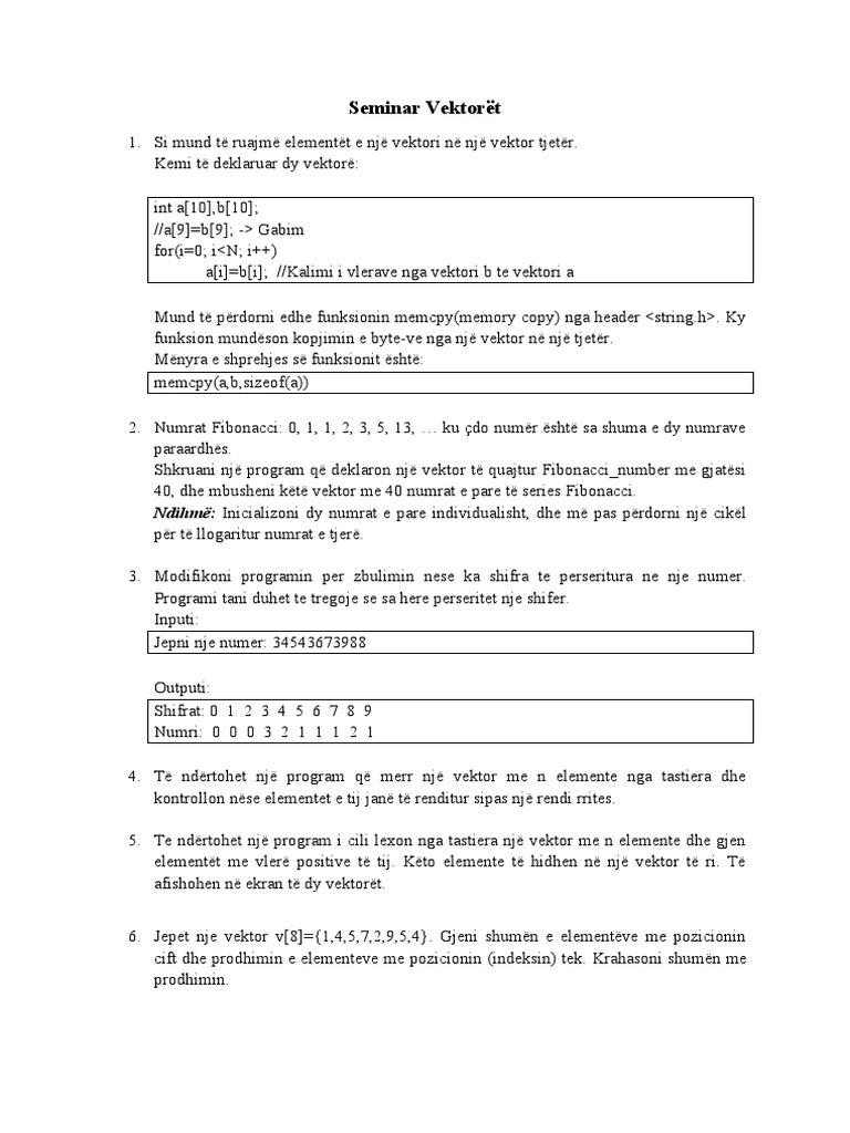 Ushtrime Vektoret - 22 | PDF