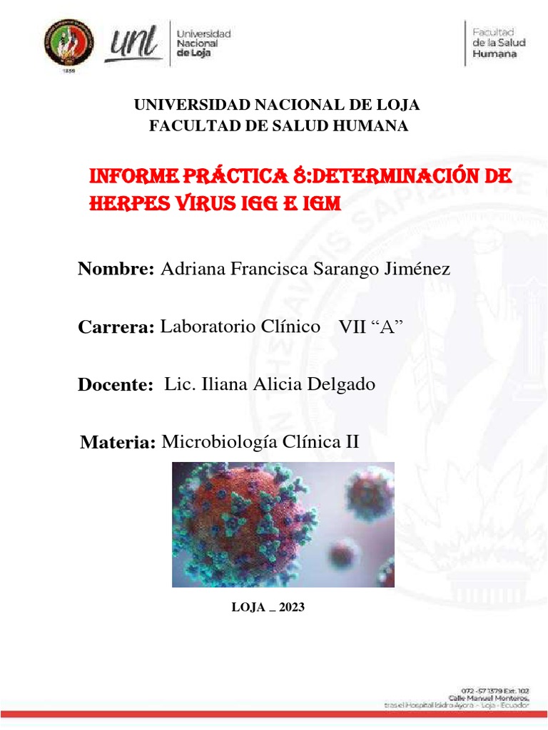 Informe 8 | PDF | Herpes Simple | Virus