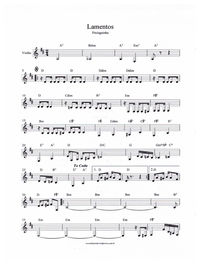 Lamentos - Violão Intermediário 1 | PDF