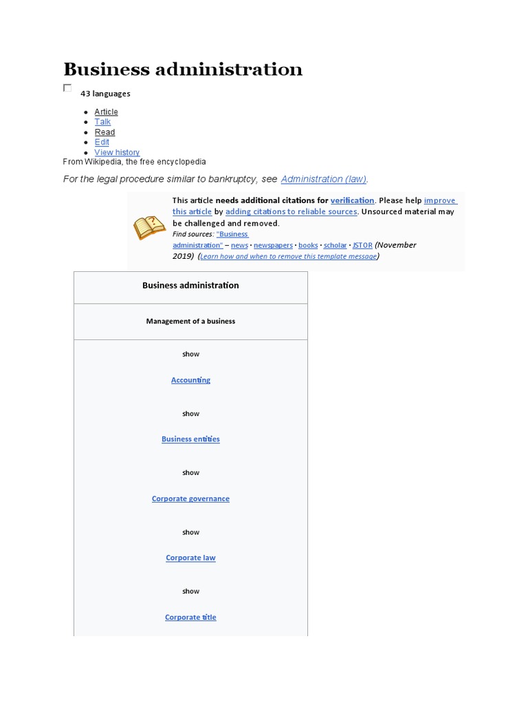 Business Administration | PDF | Qualifications | Vocational Education