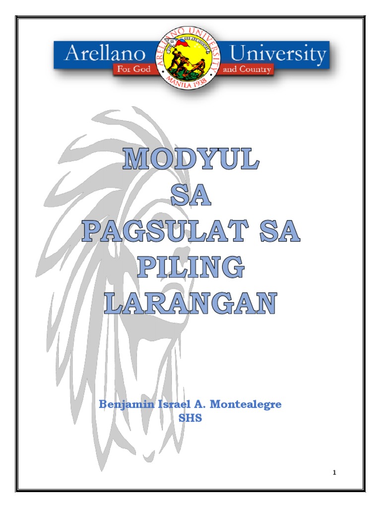 Modyul Sa Pagsulat Sa Piling Larangan | PDF