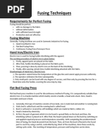 Fusing Process in Garment Industry | PDF | Lamination | Textiles